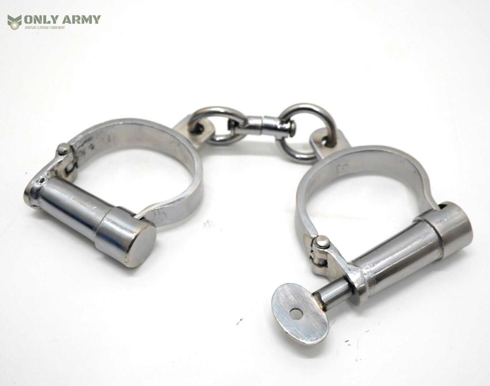 RARE Vintage Screw Key Handcuffs Cuffs Darby Cylinder Antique Refurb C ...