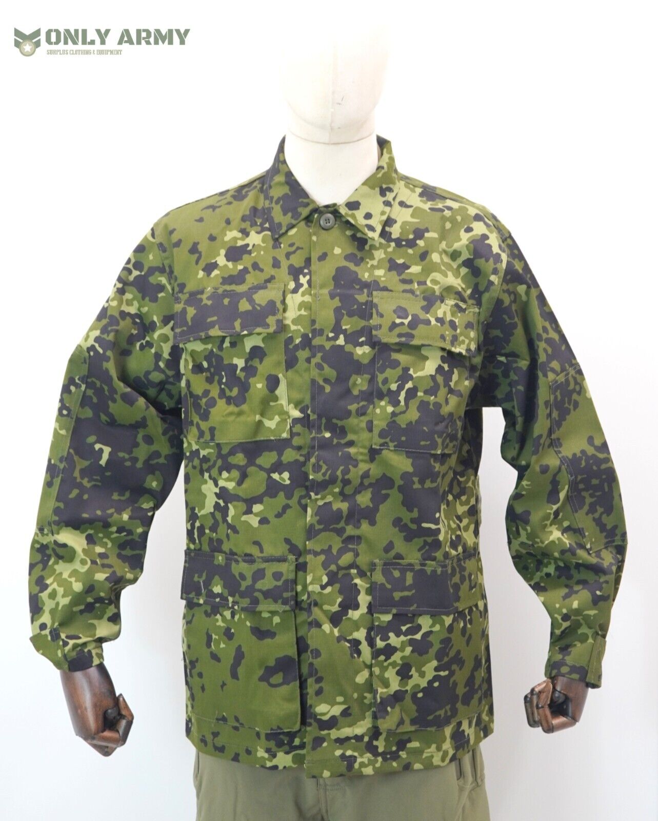 Danish Army M84 Camo BDU Shirt / Lightweight Jacket 4 Pocket Dancam Un ...