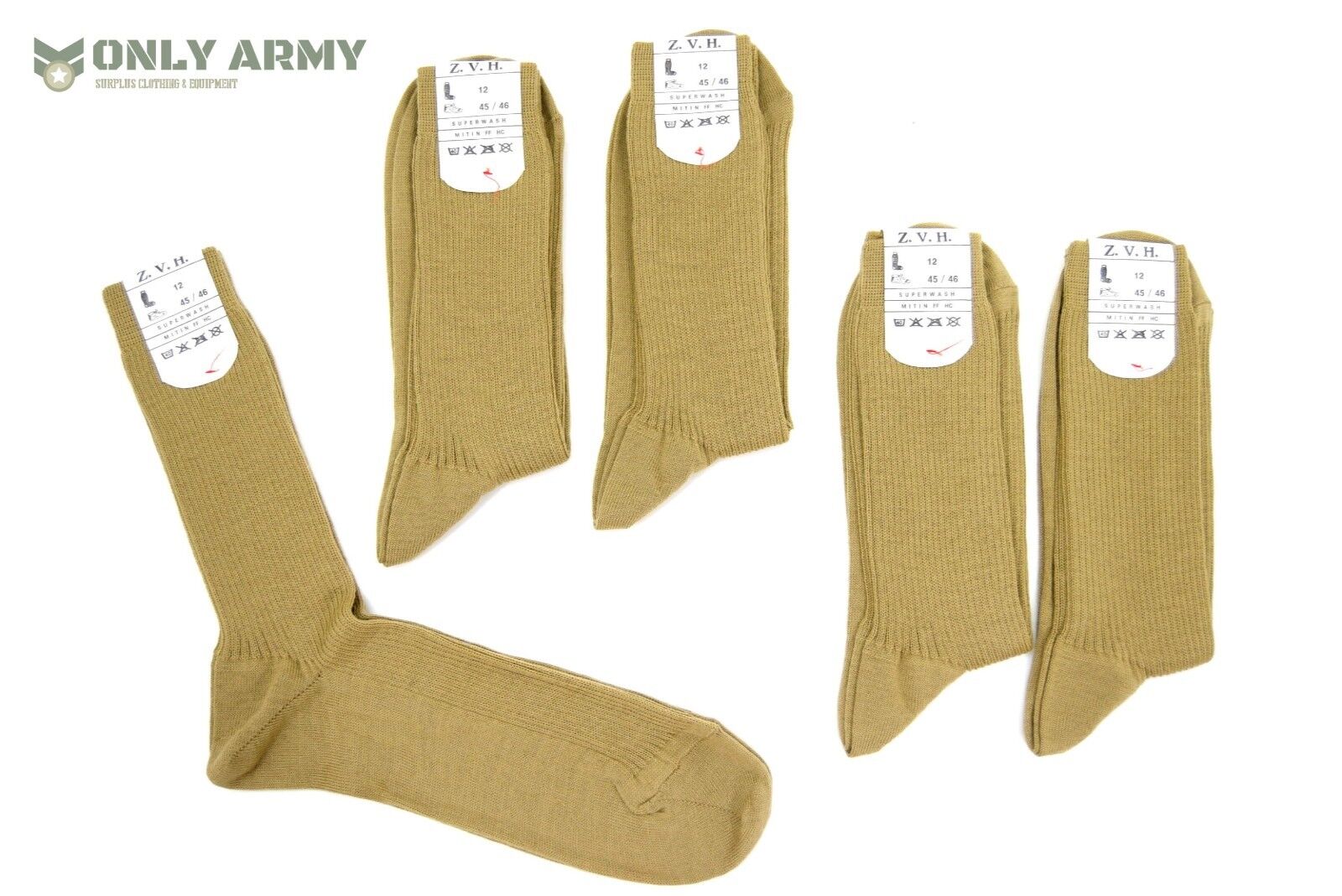 5 x Pairs Czech Army Shoe Socks UK 11-13 Dress Uniform WW2 Style Milit ...