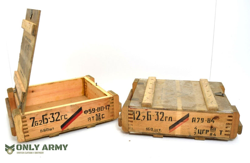 Czech Army Wooden Ammo Box Storage Chest Crate Wood Box Trunk Military ...