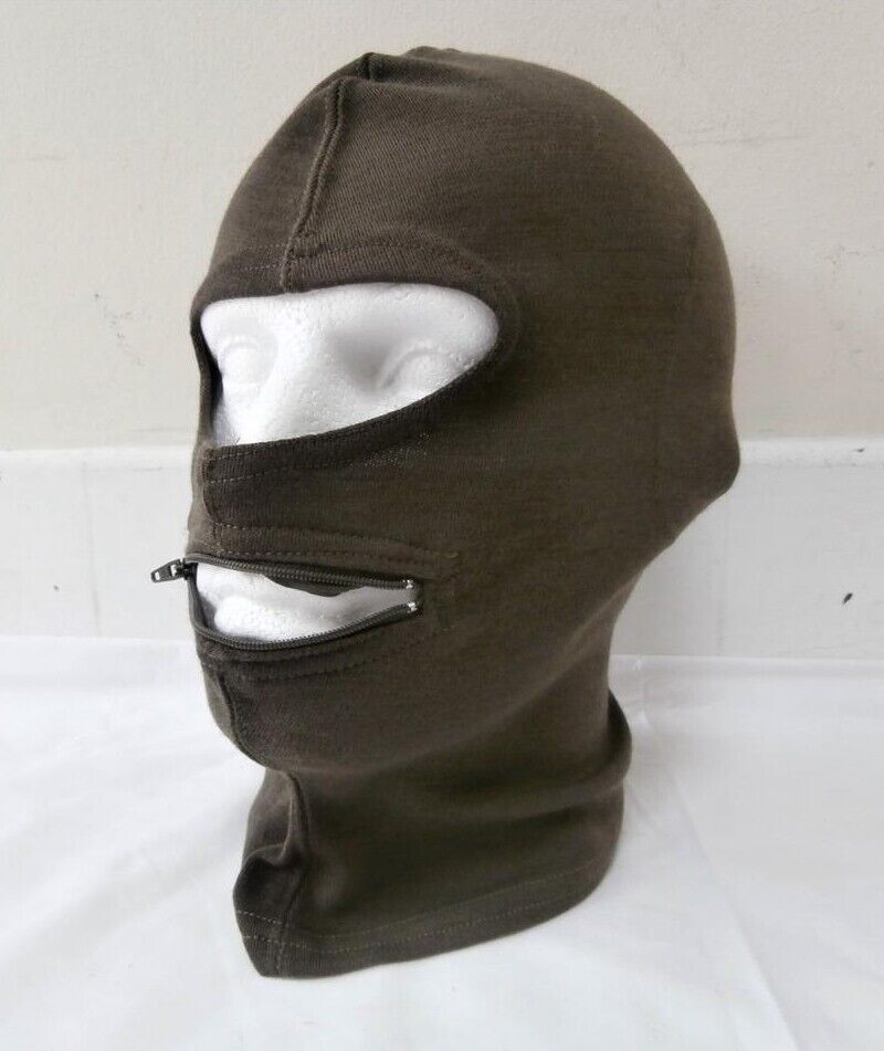 Italian Army Cold Weather Face Mask Ski Balaclava With Zip Thin But Wa ...