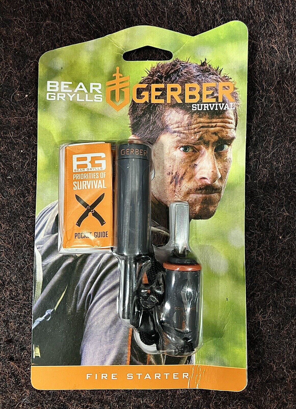 GERBER Bear Grylls Fire Starter Kit Survival Outdoor Flint & Steel Eme ...