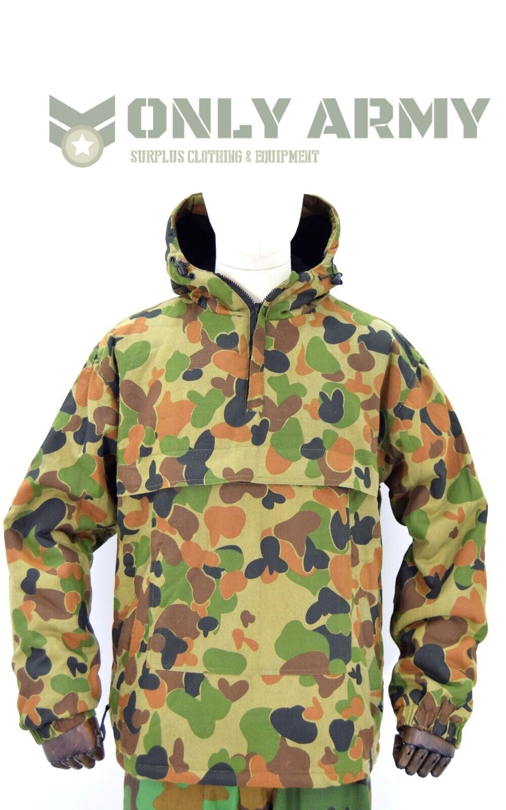 Australian Army Anorak Fur Lined Jacket Smock Fleece Lined AUSCAM Cott ...