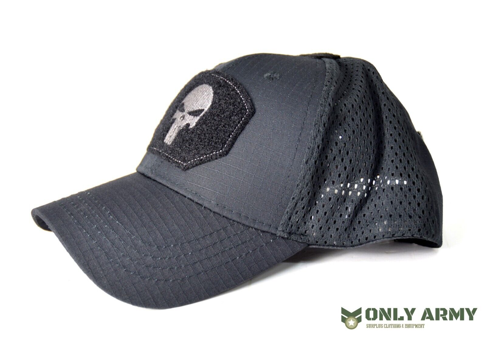 Tactical PUNISHER Mesh Cap Panel Summer Hat Sniper Operators Baseball ...
