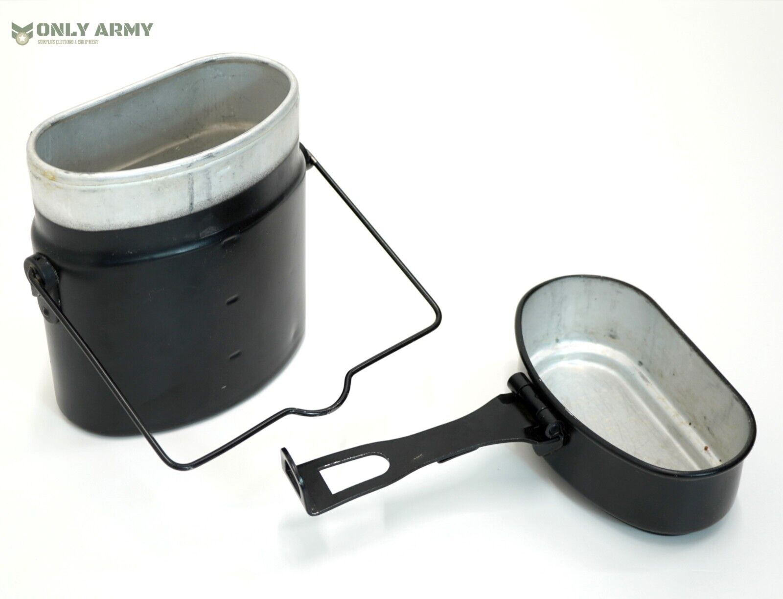 Swiss Army Cooking Set 2 Piece Mess Tin Metal Cooking Canteen Open Fir ...